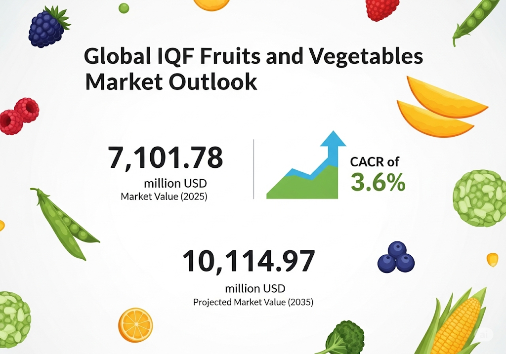 IQF Fruits & Vegetables Market to Surpass $10.1 Billion by 2035: Slow but Steady Growth Signals ...