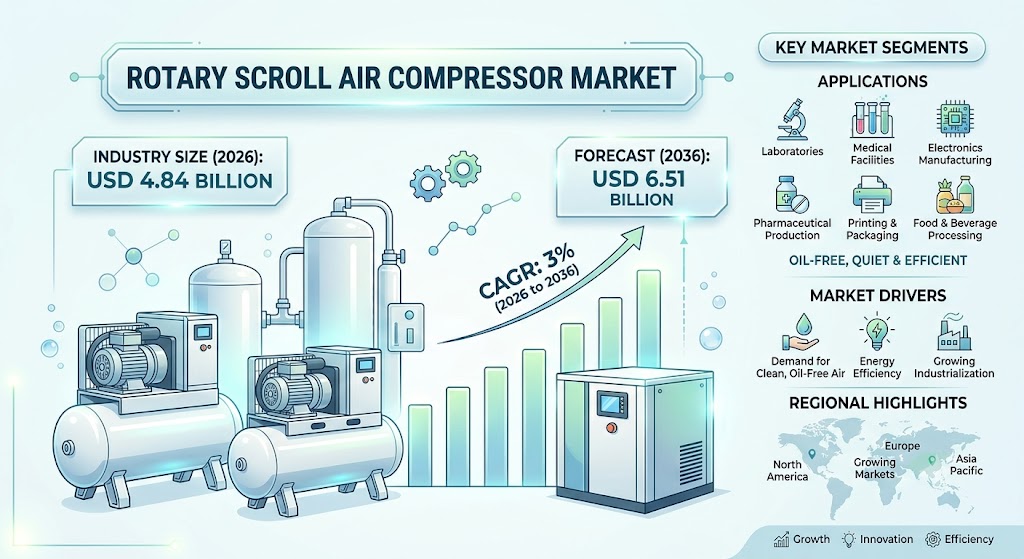 Rotary Scroll Air Compressor Market Expands Through 2036 Driven by ...